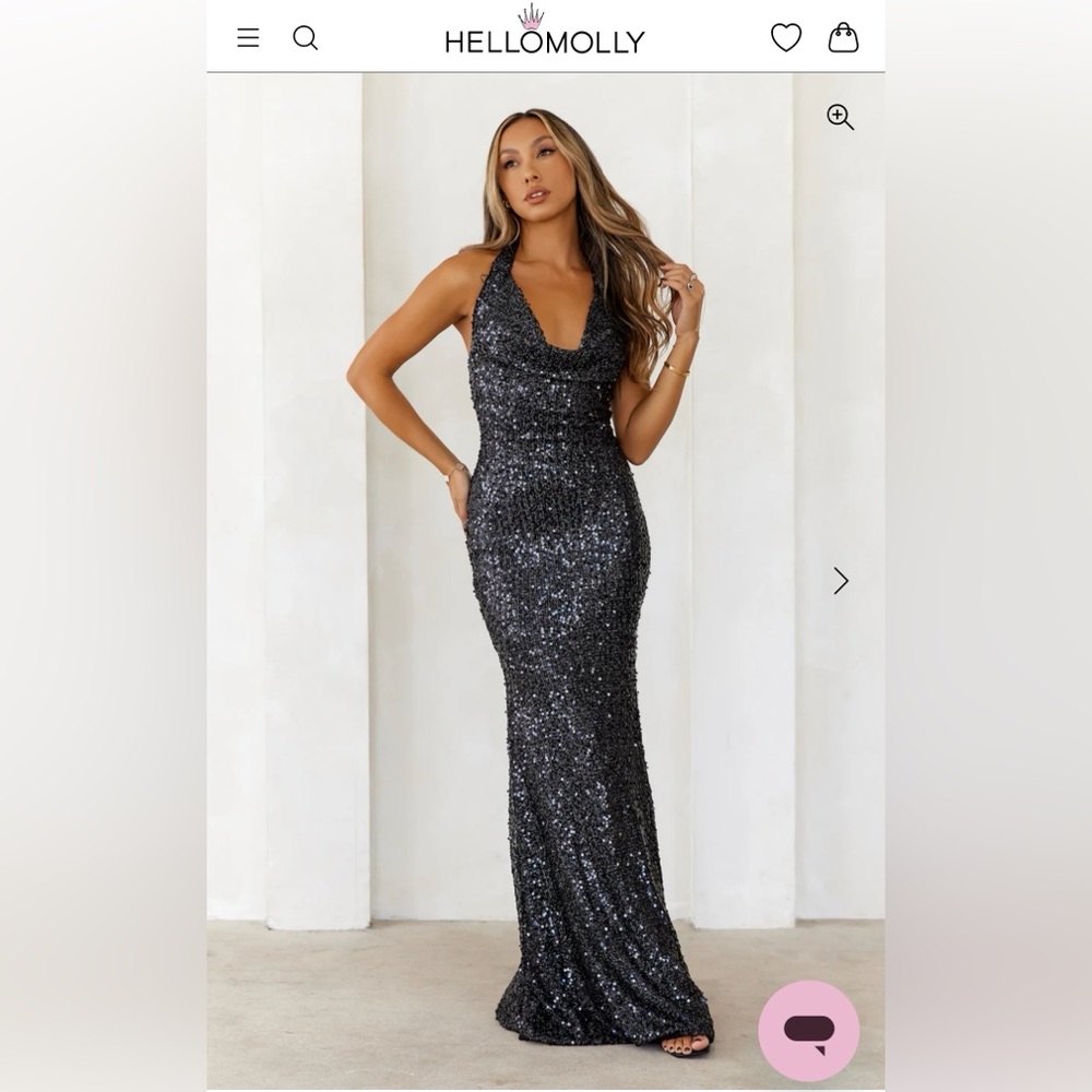 Hello Molly- Elegant Black Sequin Gown. Worn Once, Pe… - Gem